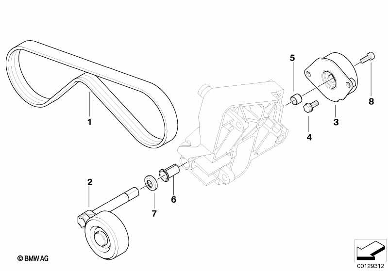 Belt drive - BMW 3-Series, E46, 320d M47 AL71, 1997-2001 - Genuine ...