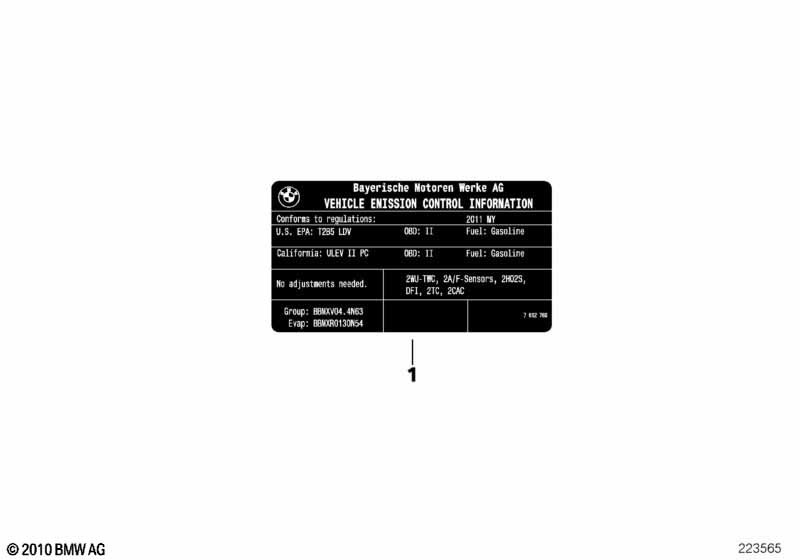 Labels - BMW 3-Series, F30, 320iX 3C33, 2011-2015 - Genuine Online Car ...