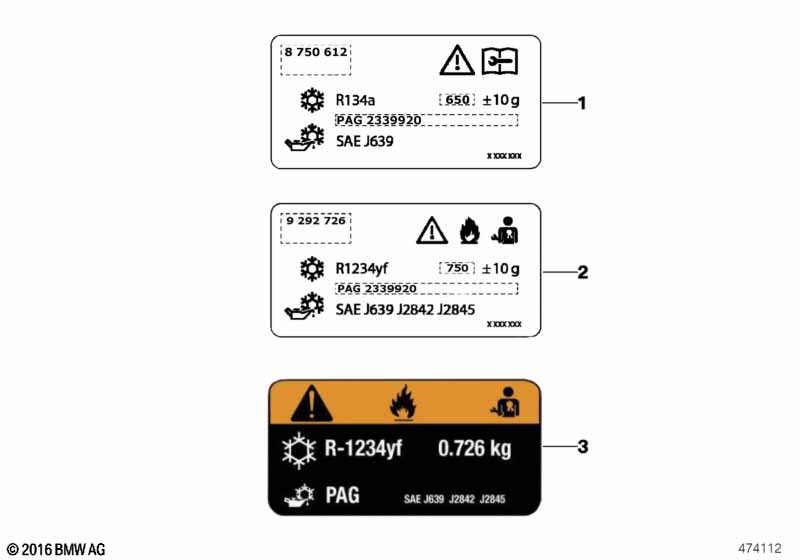 Labels - BMW 3-Series, F30, 320iX 3C33, 2011-2015 - Genuine Online Car ...