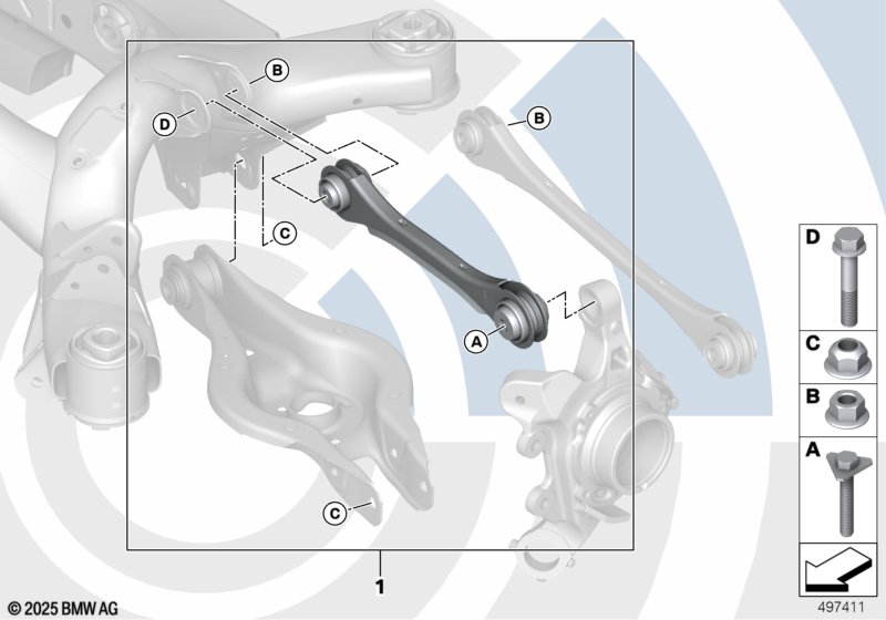 Rear axle - BMW 5-Series, G30, 520d XD5O 12DW, 2019-2020 - Genuine ...