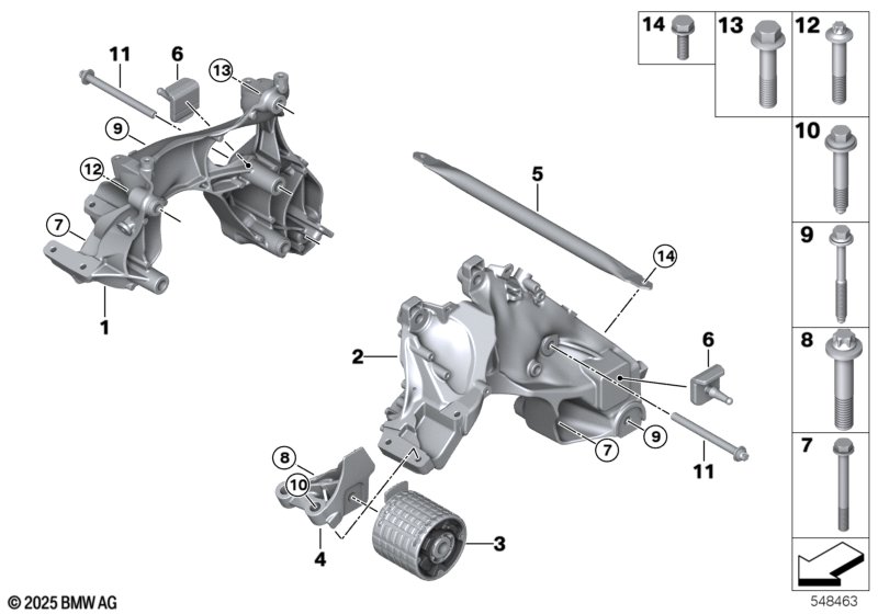 Engine suspension - BMW iX, I20, iX M60 32CF, 2021-2025 - Genuine ...