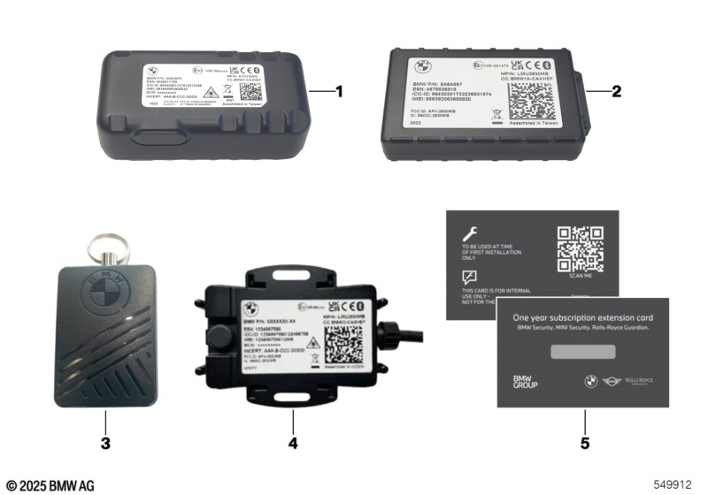 Communication and information - BMW 5-Series, G30N, 520dX B47D 51BL ...